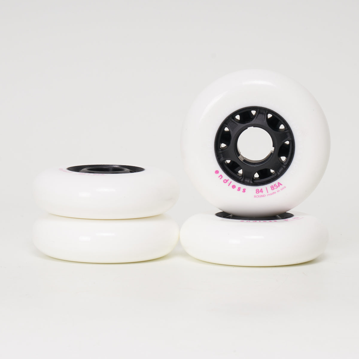 Endless 84mm Wheels - White (Set of 4) – Loco Skates
