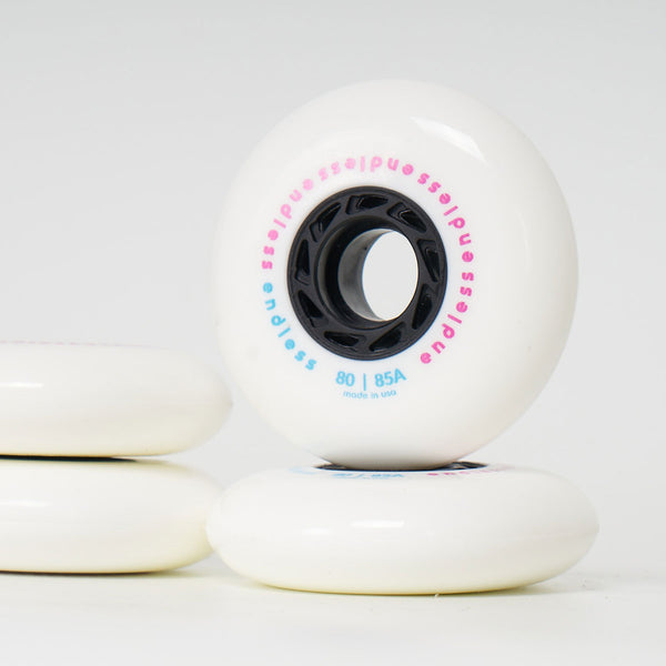 Endless 80mm / 85a Wheels - White– Loco Skates
