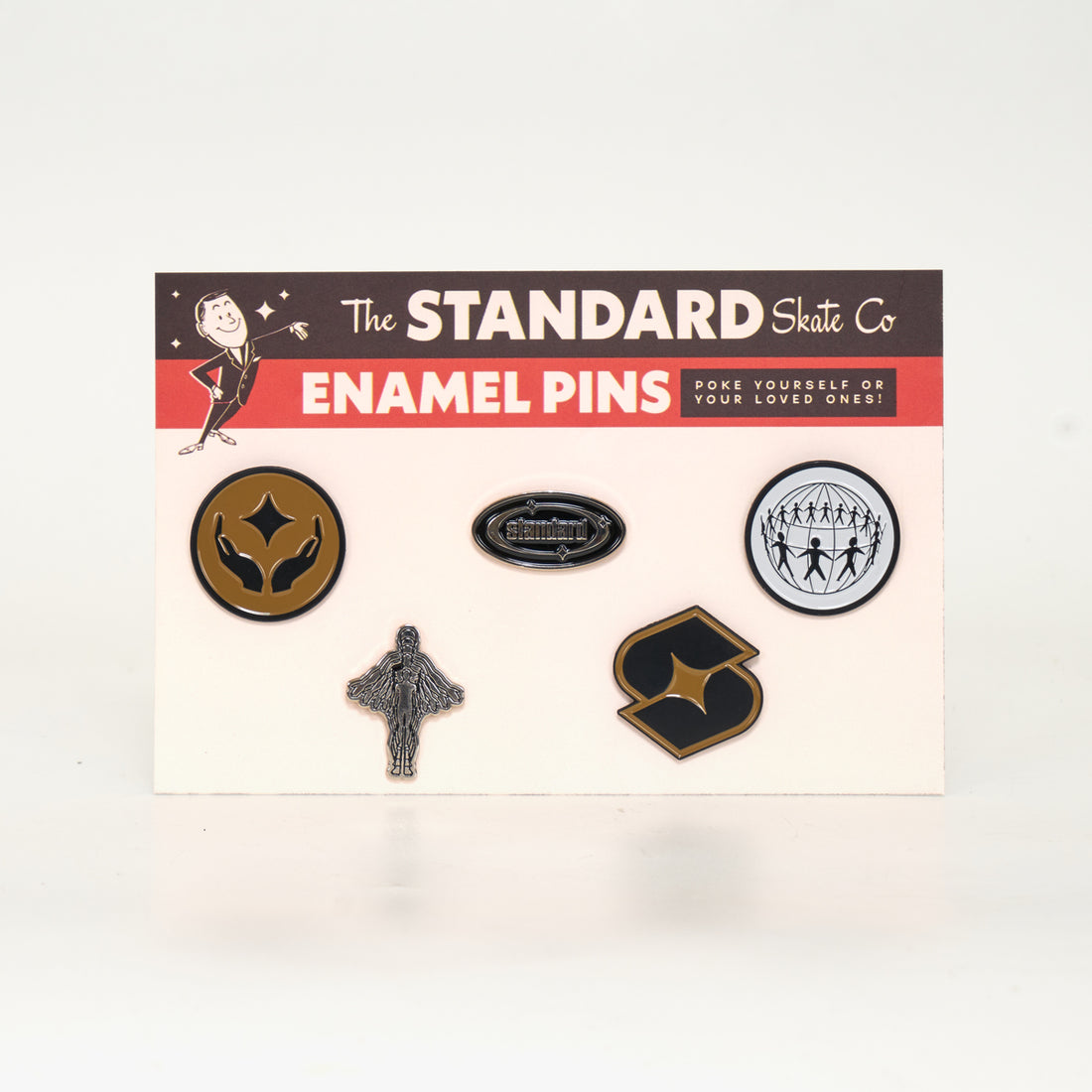 Standard Enamel Pins V2 - 5 Pack (Red packaging) – Loco Skates