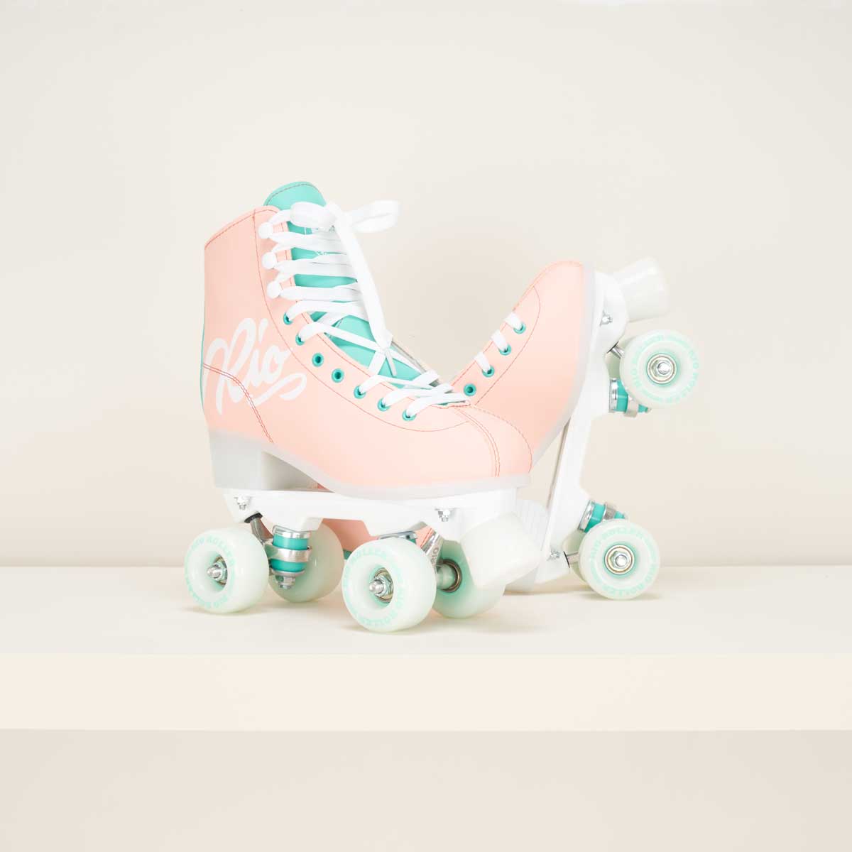 Rio Roller Script Rollerskates - Peach – Loco Skates