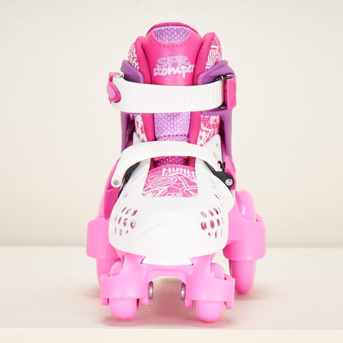 SFR Stomper Adjustable Junior Roller skates - White / Pink – Loco Skates
