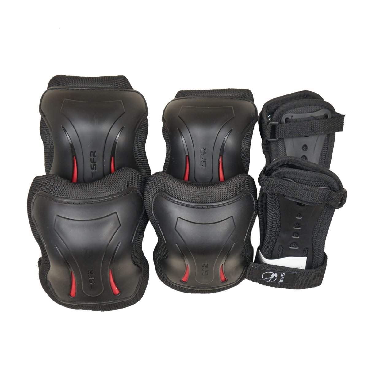 SFR Essentials Junior Triple Pad Set - Black – Loco Skates